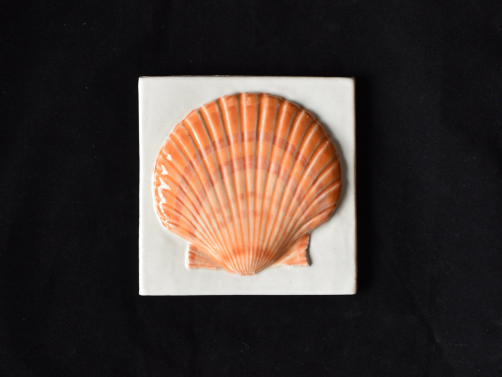 Scallop Shell Pottery Tile | Powderhounds Tiles