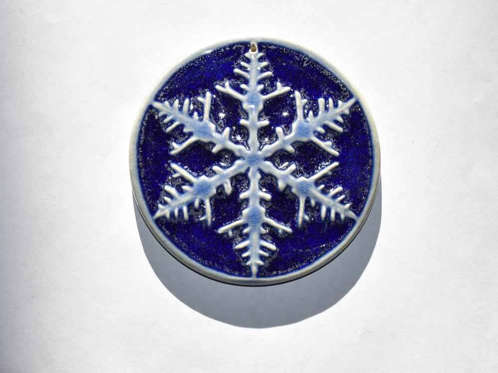 Christmas Snowflake Tile Cobalt | Powderhounds Tiles